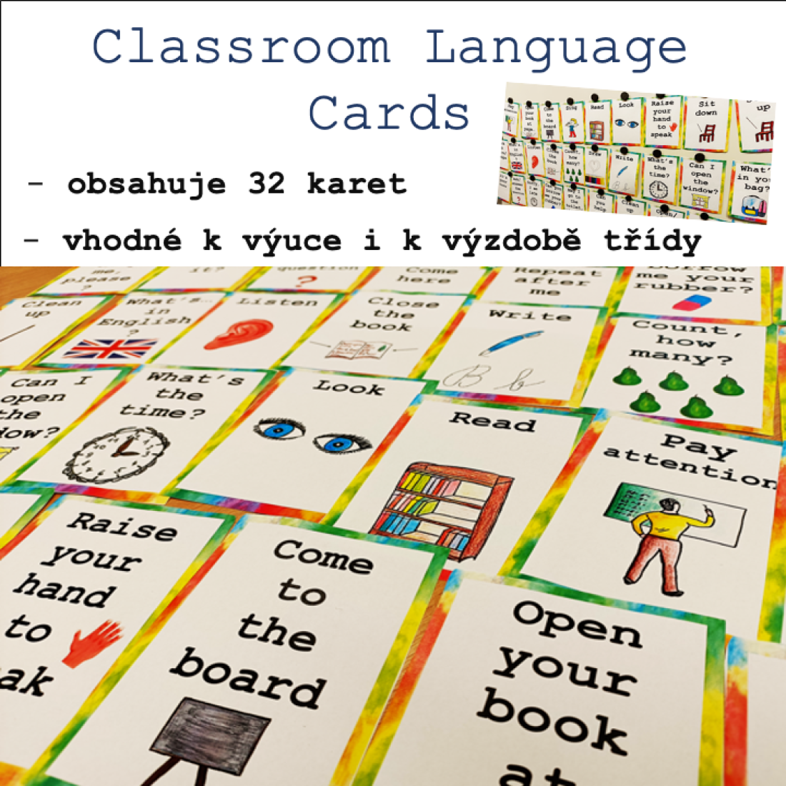 Classroom Language Cards | Učitelnice