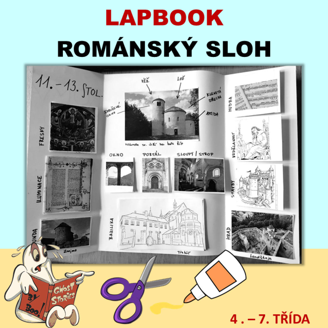 Lapbook - románský sloh | Učitelnice