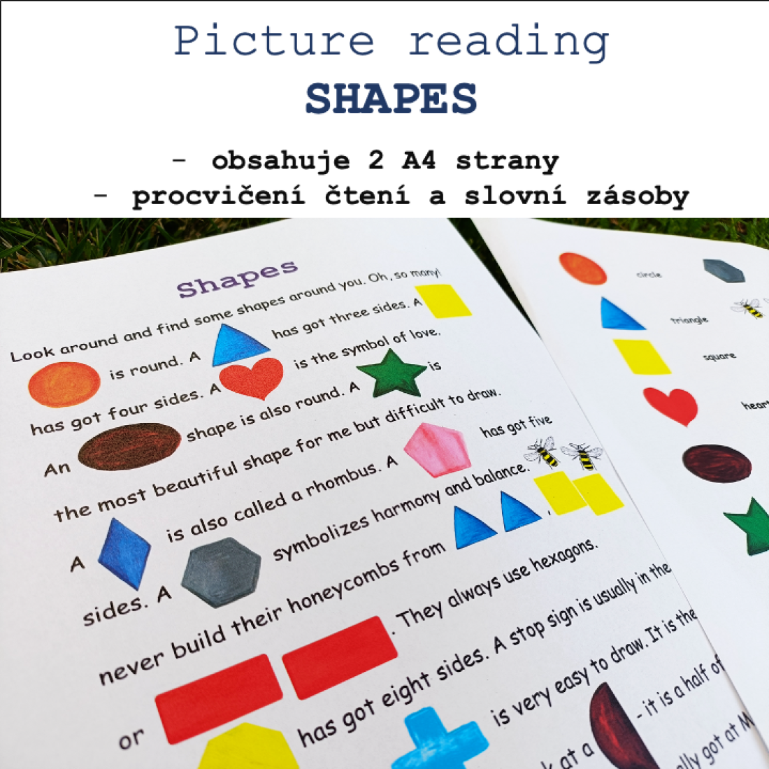 Picture reading - Shapes | Učitelnice