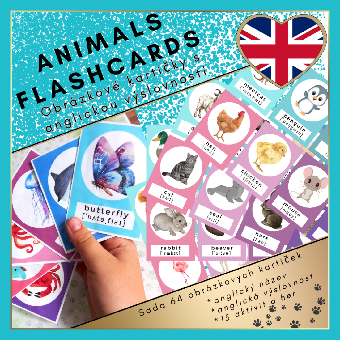 Animals Flashcards s výslovností | Učitelnice