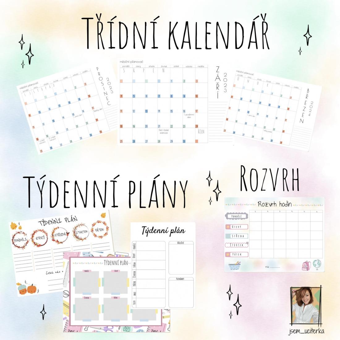 Třídní kalendář, týdenní plán, rozvrh | Učitelnice