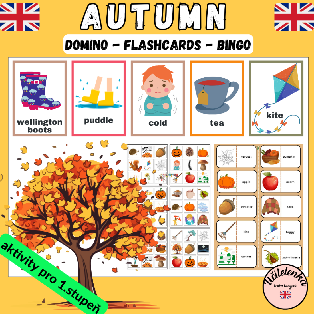 AUTUMN – sada aktivit – Flashcards, Bingo, Domino | Učitelnice