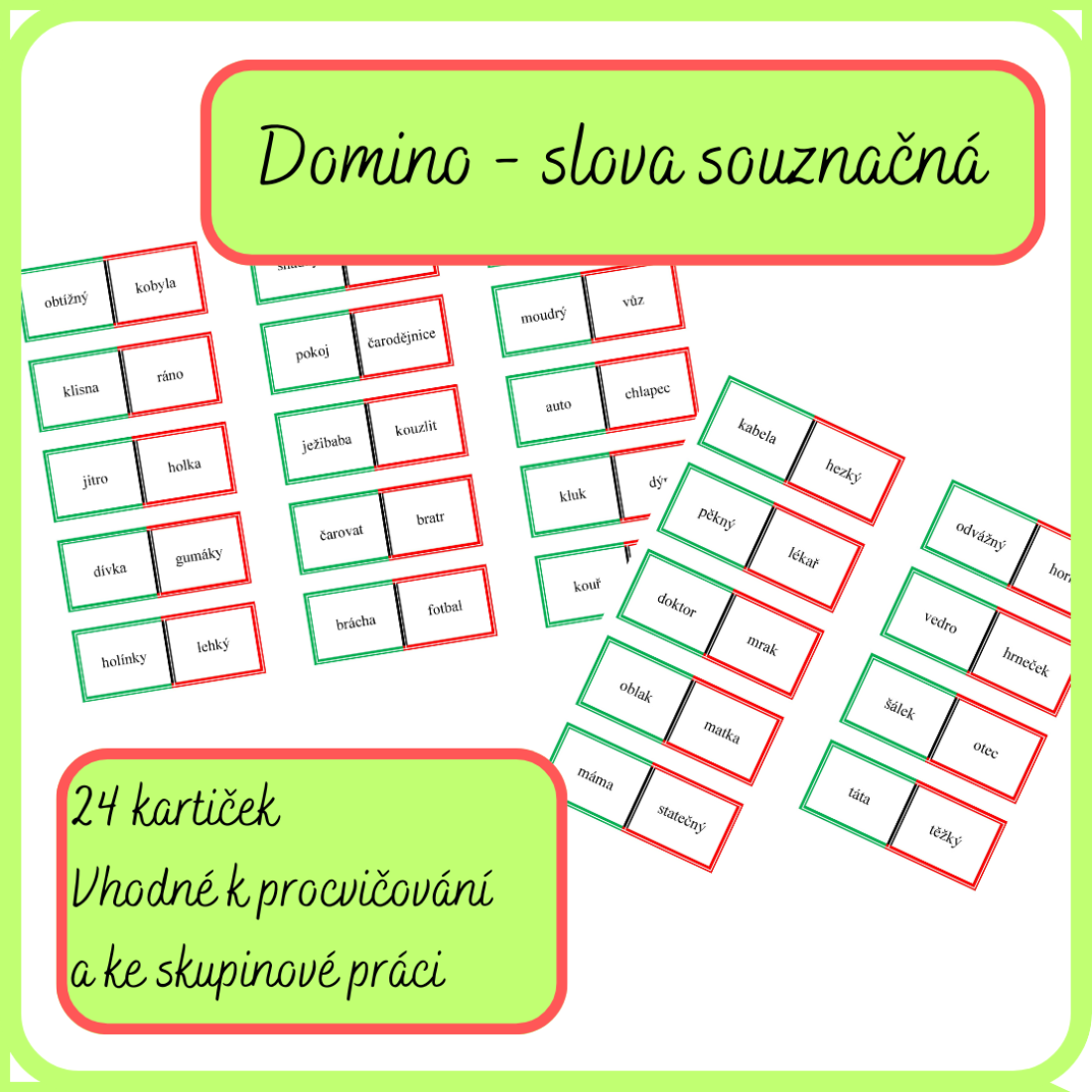 Domino - slova souznačná | Učitelnice
