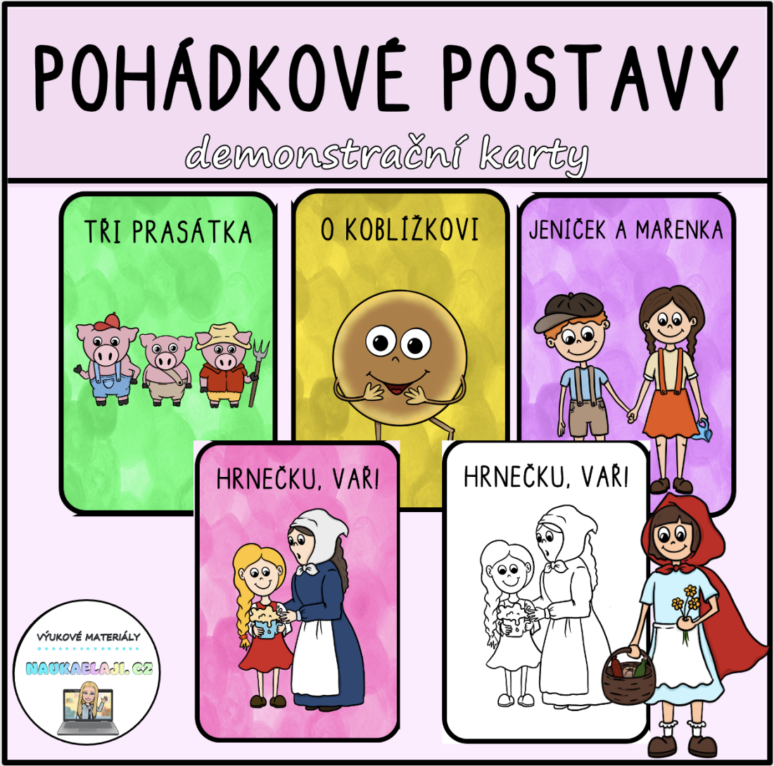 Pohádkové postavy - demonstrační karty | Učitelnice