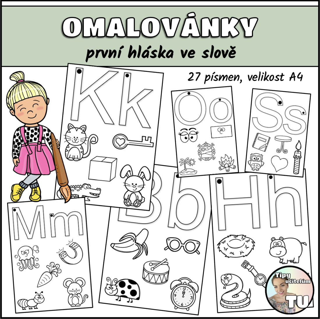 Omalovánky - první hláska | Učitelnice