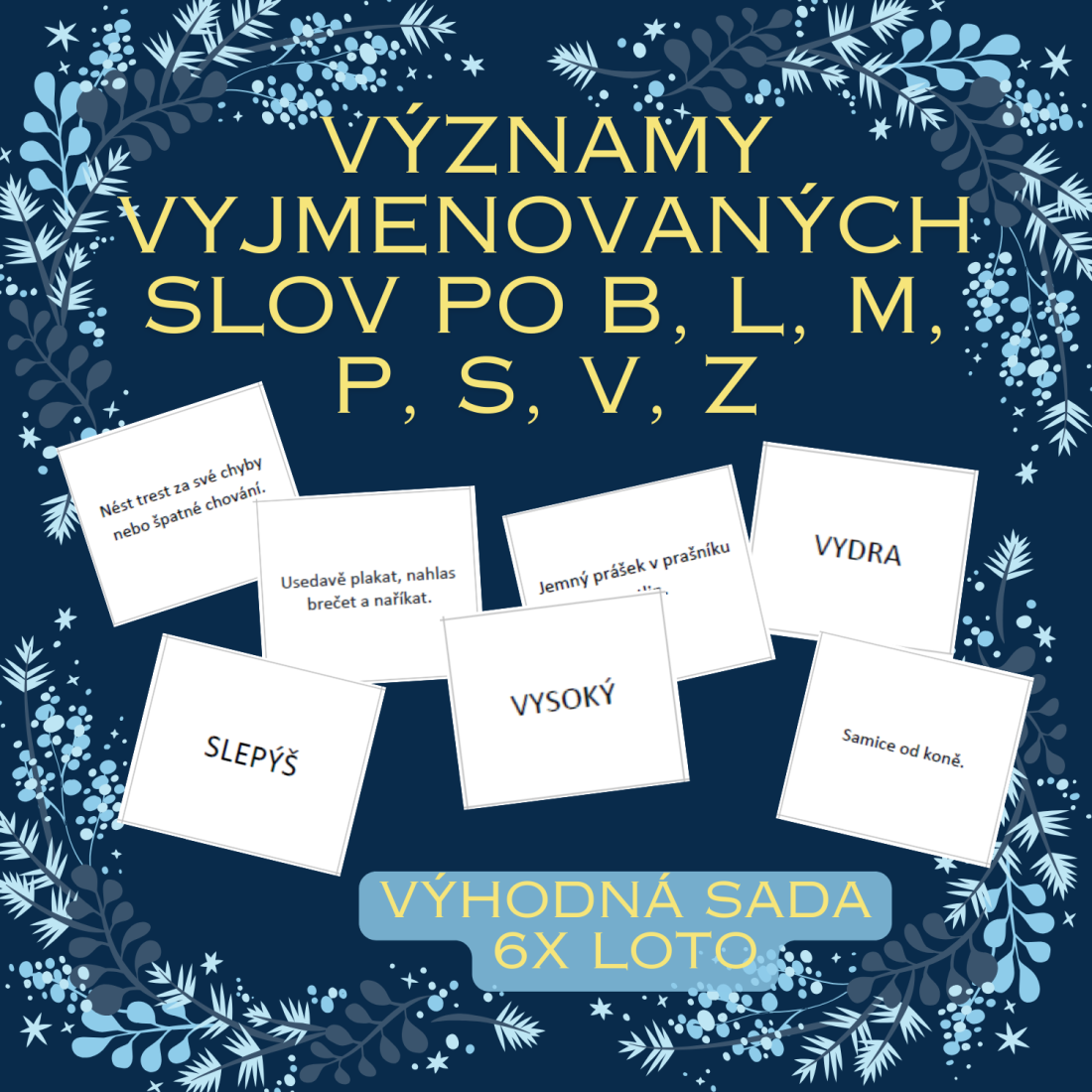 Významy vyjmenovaných slov po B, L, M, P, S, V a Z - loto | Učitelnice