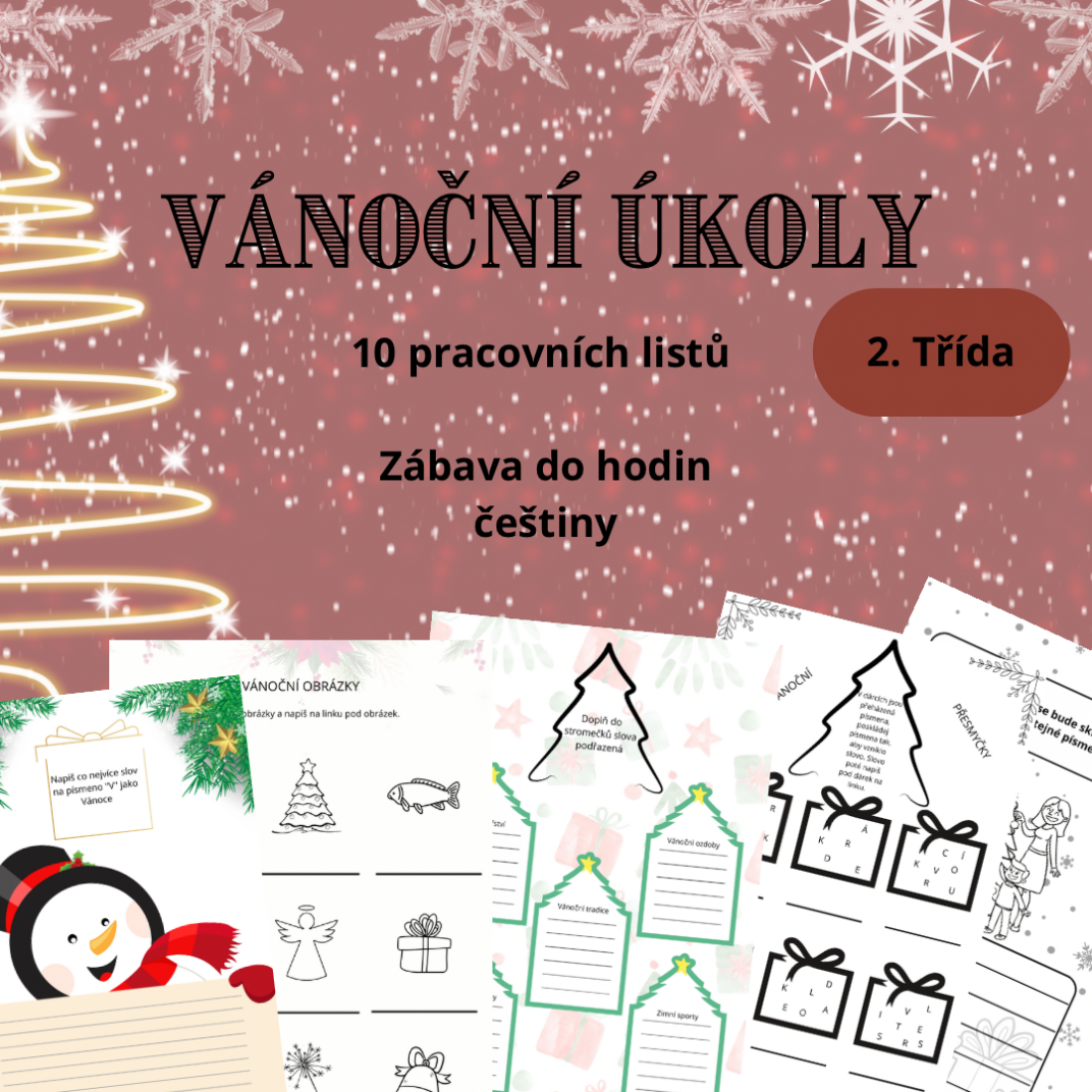Materiál - Vánoční úkoly pro druháky