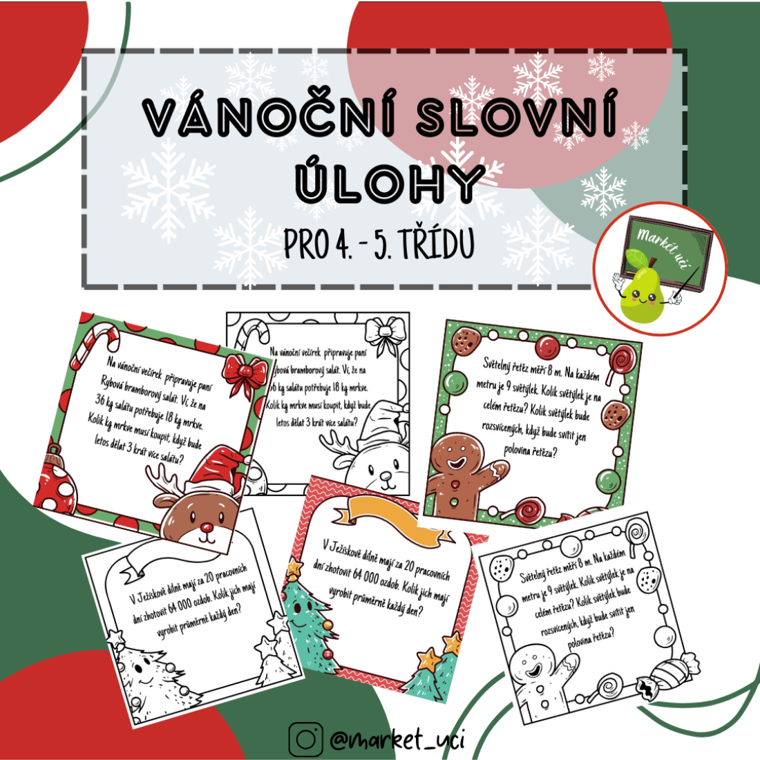 Vánoční slovní úlohy | Učitelnice