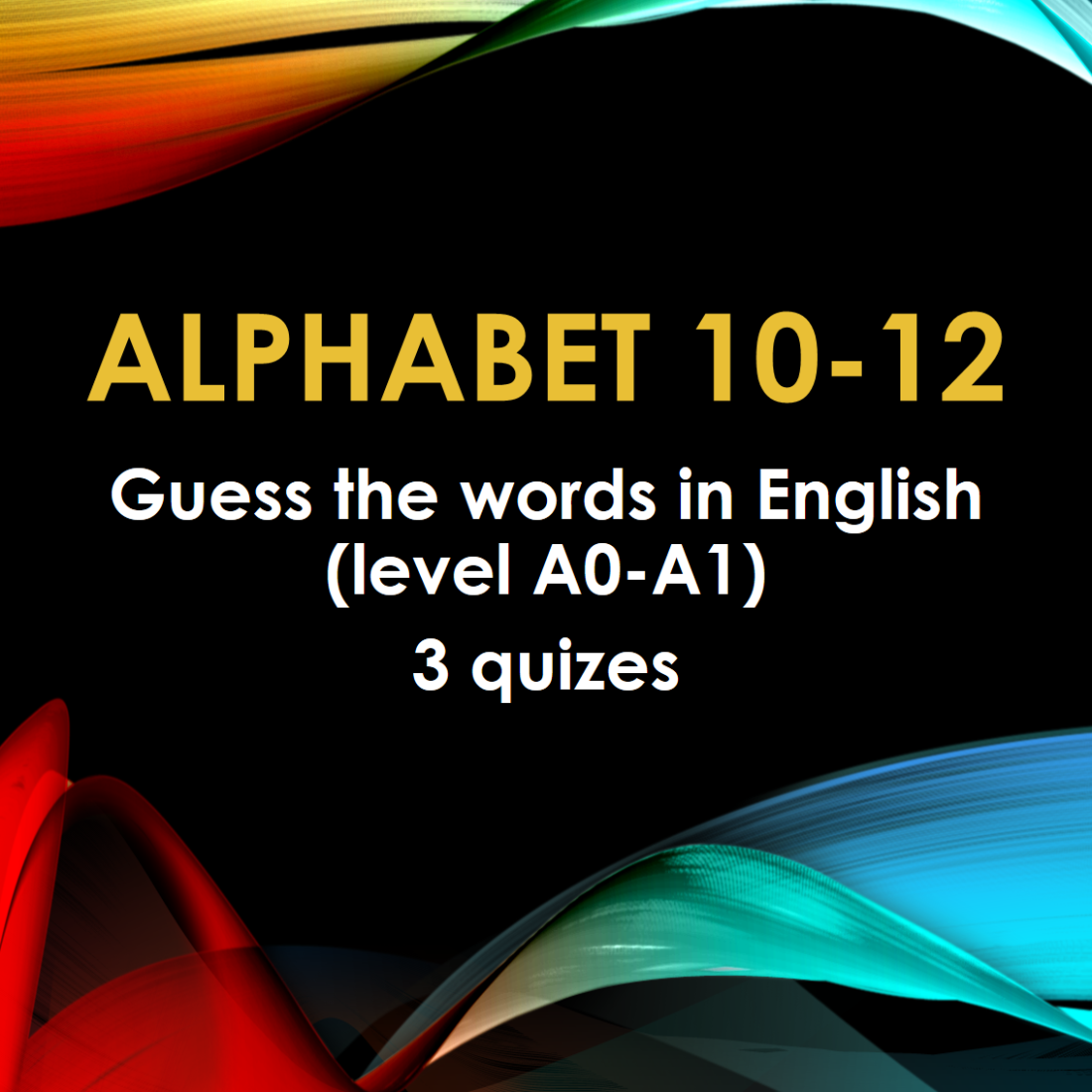 Alphabet 10-12 | Učitelnice