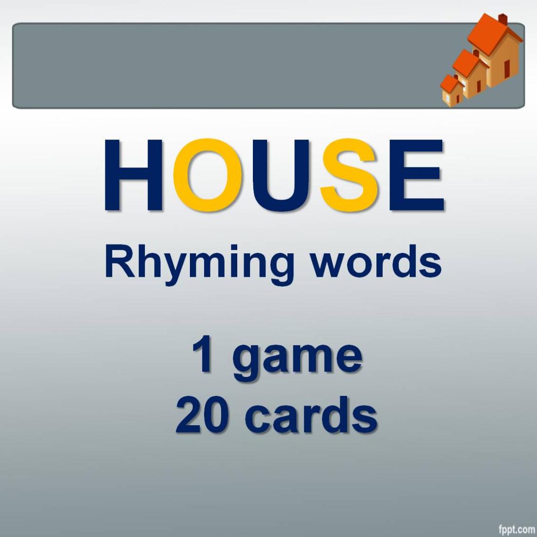House & rhyming words | Učitelnice