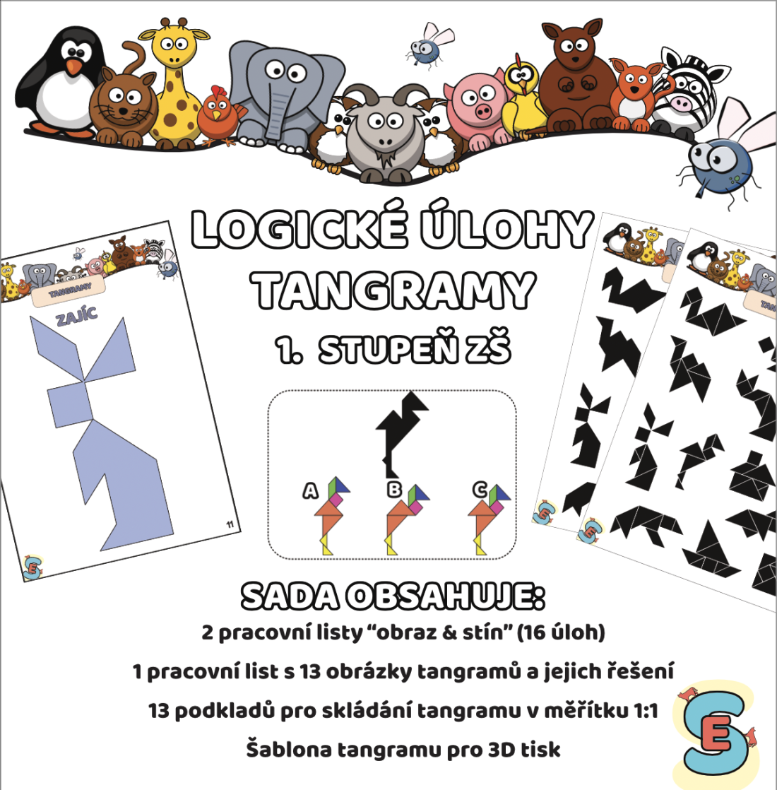 Logické úlohy - tangramy | Učitelnice