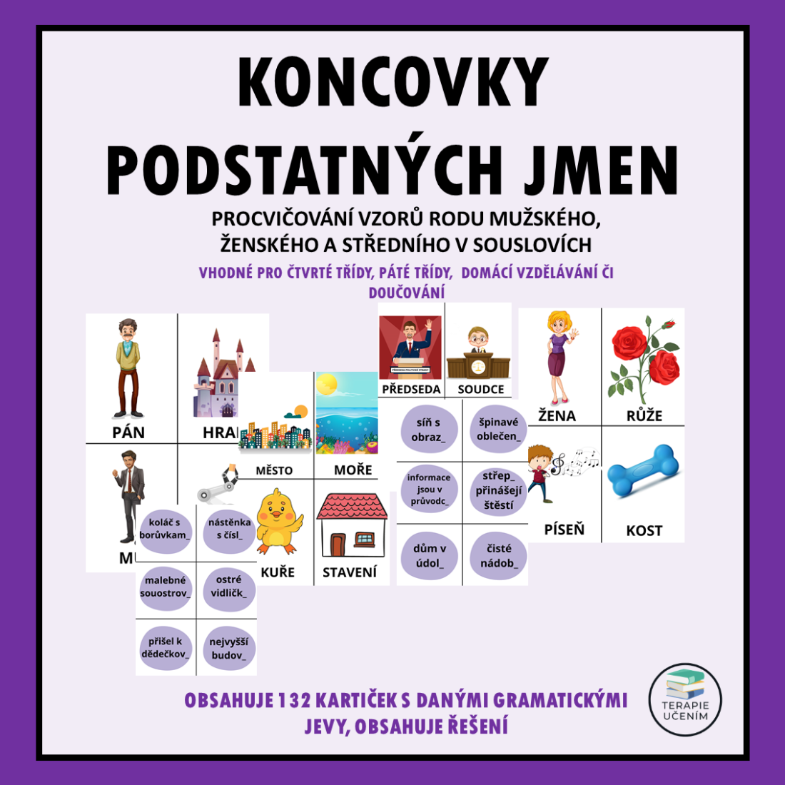 KONCOVKY PODSTATNÝCH JMEN(procvičování vzorů rodu mužského, ženského ...