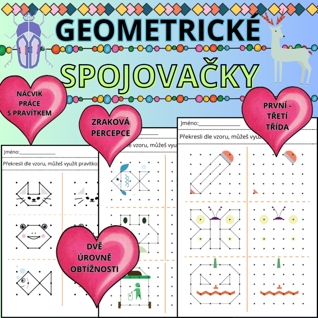 GEOMETRICKÉ SPOJOVAČKY | Učitelnice