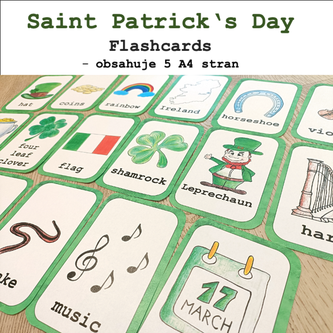 Flashcards - Saint Patrick's Day | Učitelnice