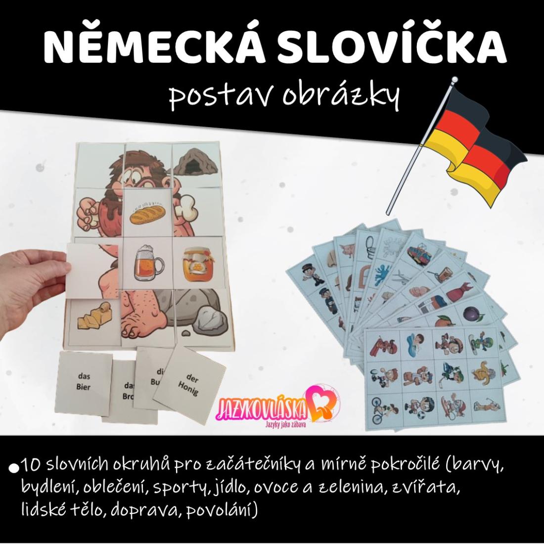 Německá slovíčka postav obrázky | Učitelnice