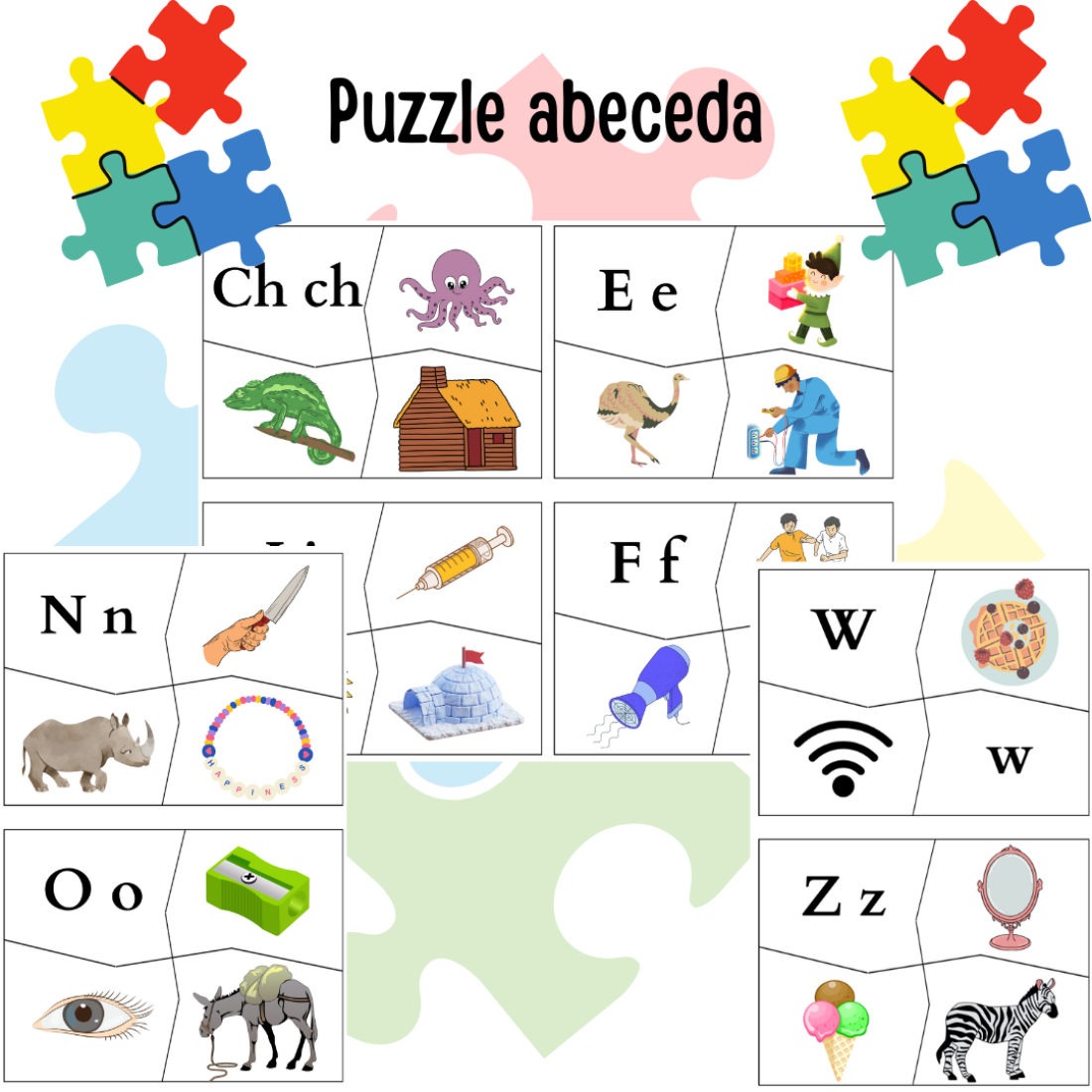 Puzzle Abeceda | Učitelnice