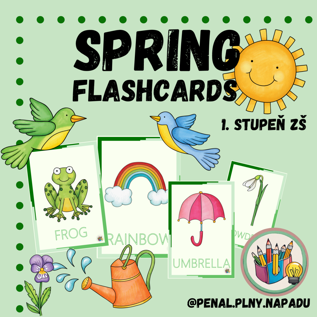Materiál - Spring - flashcards
