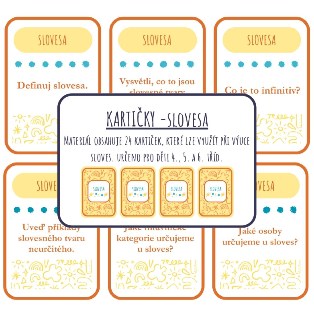 SLOVESA - kartičky | Učitelnice