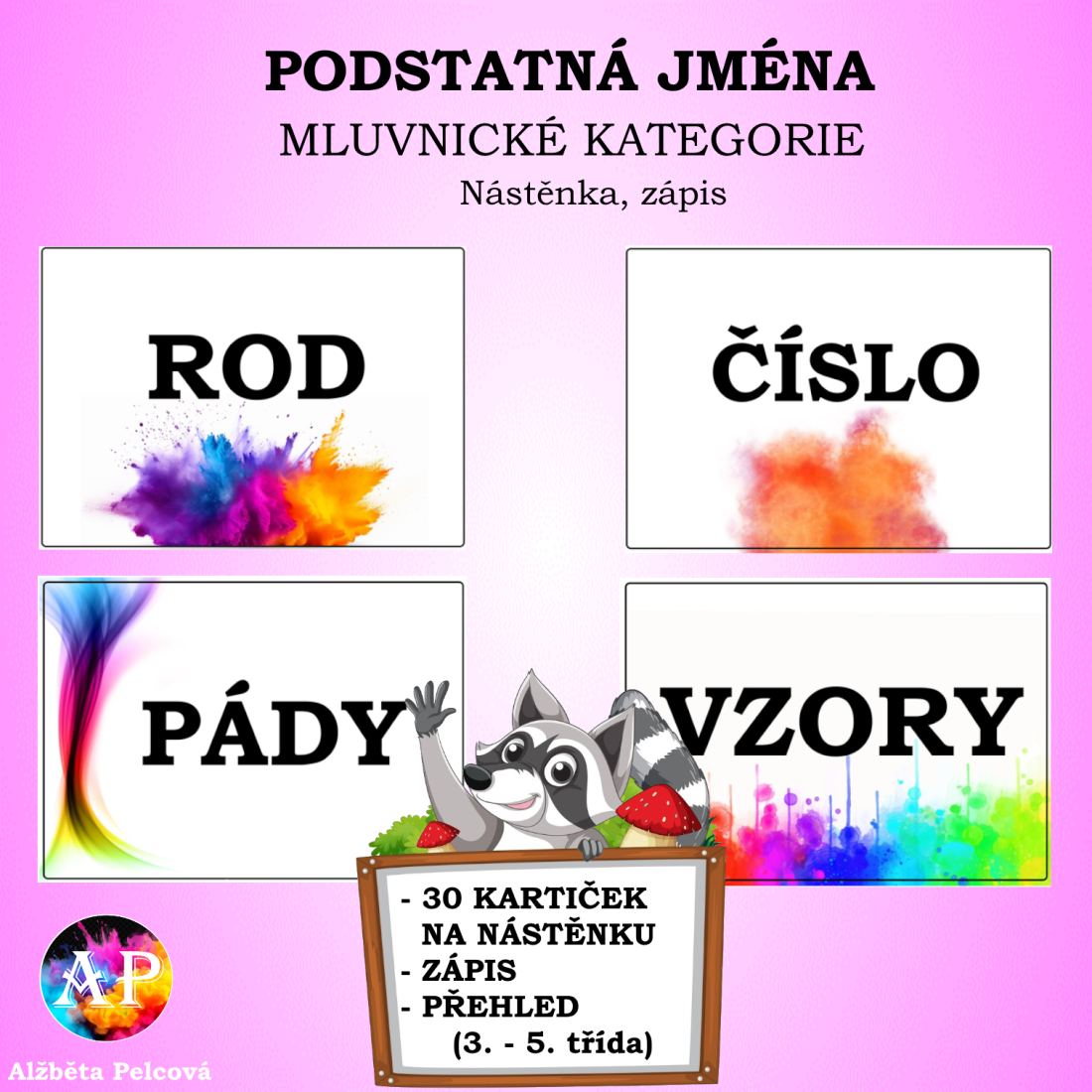 PODSTATNÁ JMÉNA (pád, číslo, rod, vzor) | Učitelnice