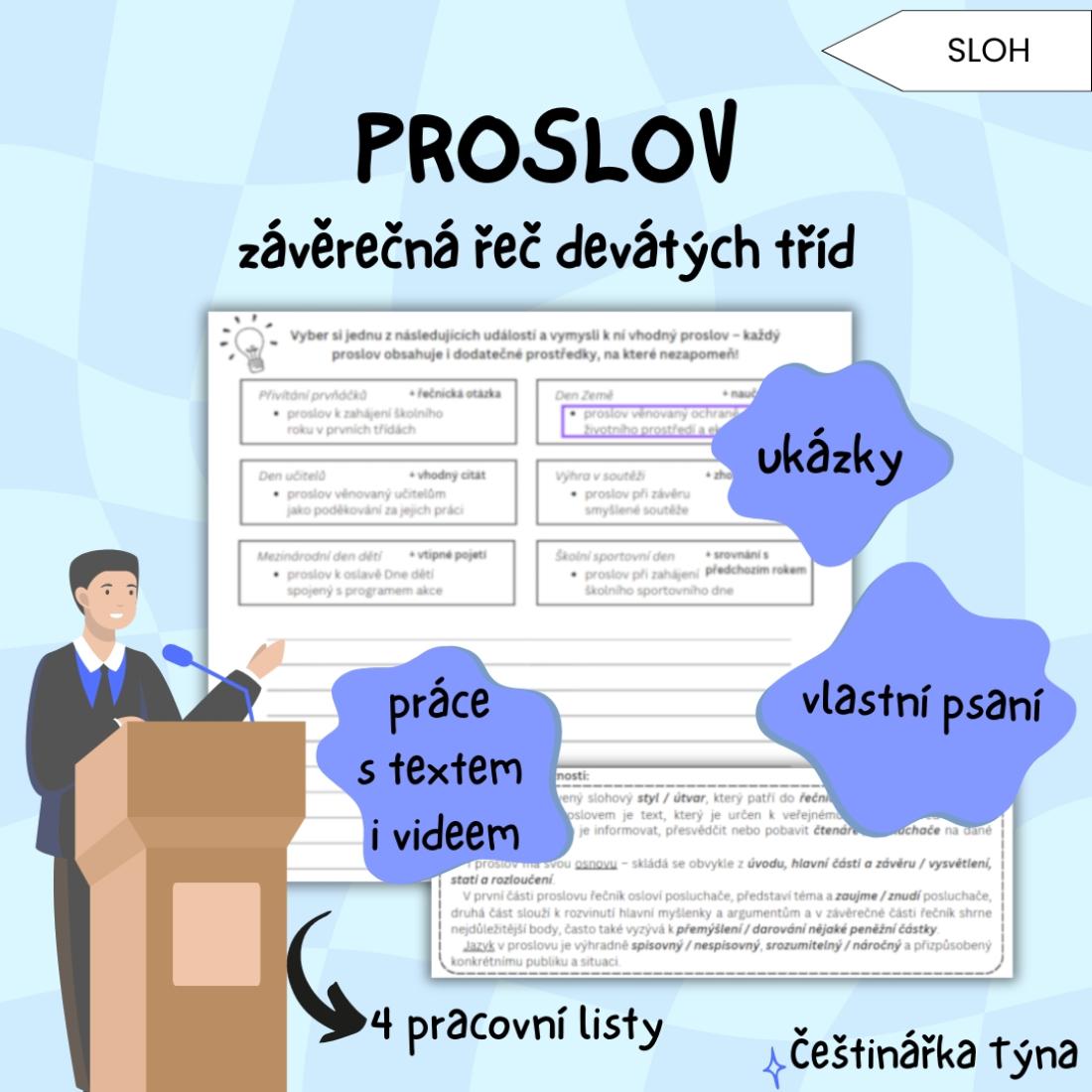Proslov – úvod do řečnického funkčního stylu | Učitelnice