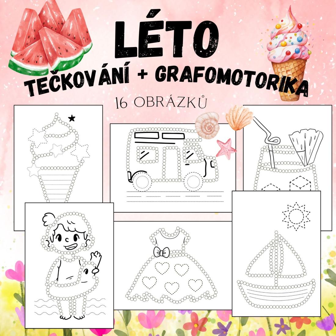 LÉTO - Tečkování + grafomotorika | Učitelnice
