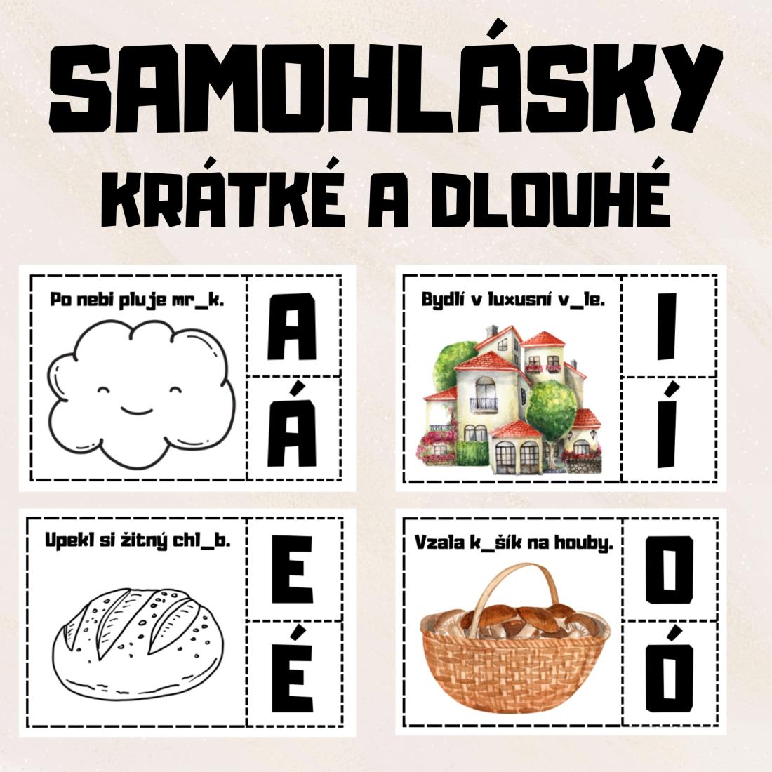 SAMOHLÁSKY - krátké a dlouhé | Učitelnice