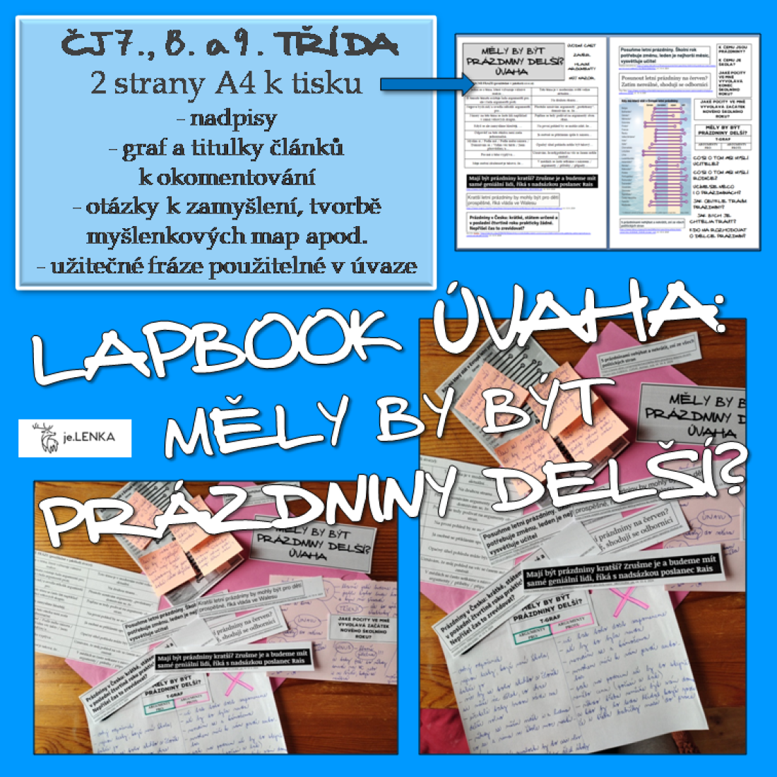 LAPBOOK úvaha: Měly by být prázdniny delší? | Učitelnice