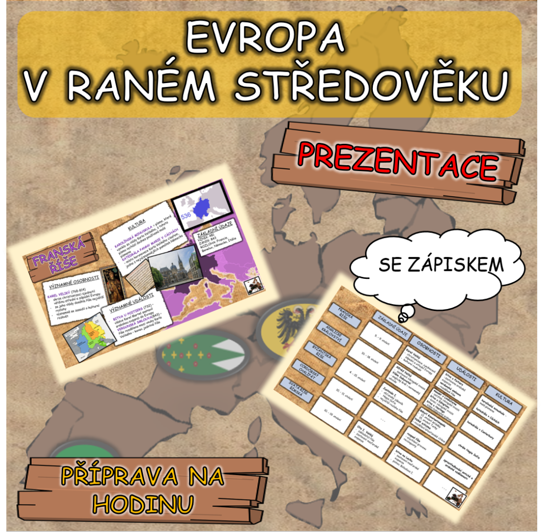 Dějepis - Evropa v raném středověku - prezentace - kompletní příprava | Učitelnice