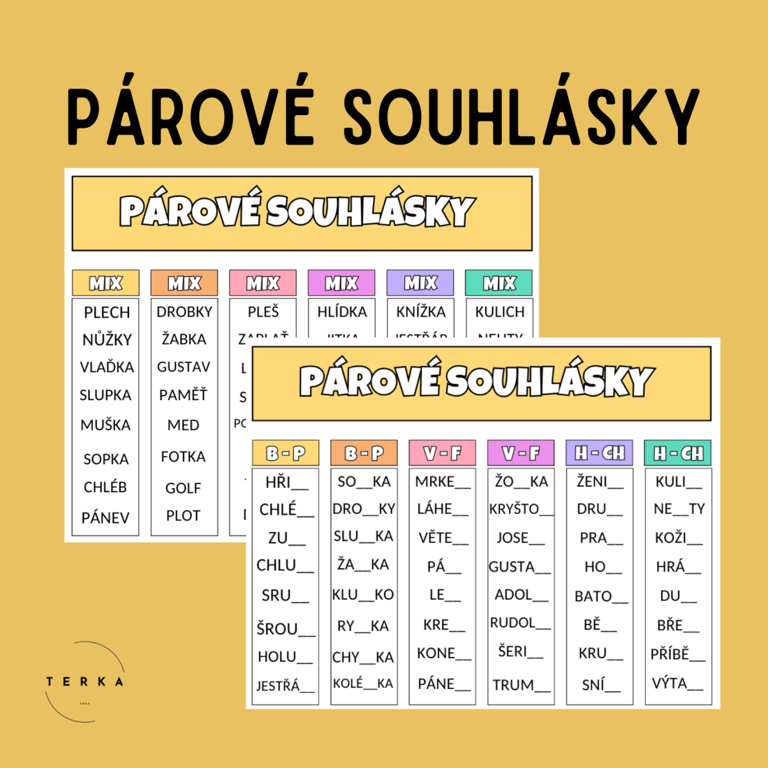 Párové souhlásky | Učitelnice