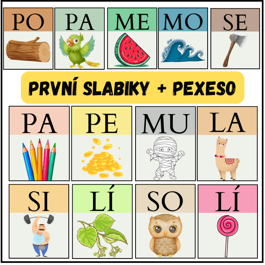 PRVNÍ SLABIKY+PEXESO 1.TŘÍDA | Učitelnice