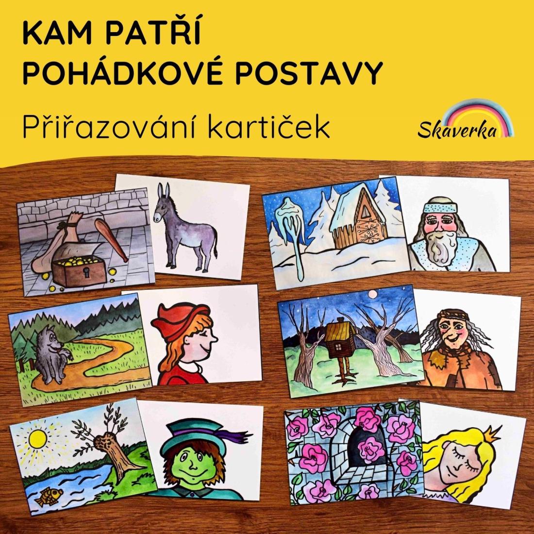 Kam patří pohádkové postavy /karty/ | Učitelnice