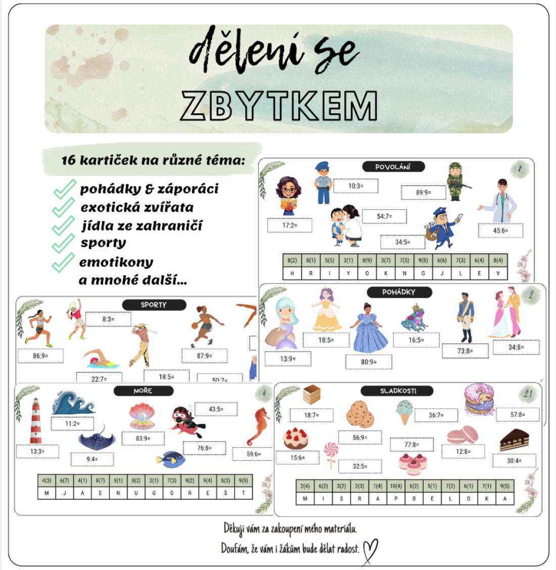 Dělení se zbytkem (1. část) | Učitelnice