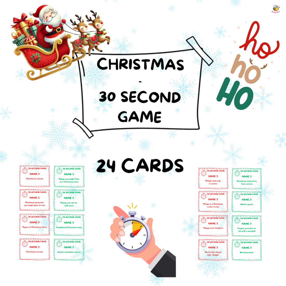CHRISTMAS - 30 SECOND GAME | Učitelnice