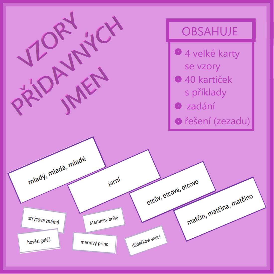 Vzory přídavných jmen | Učitelnice