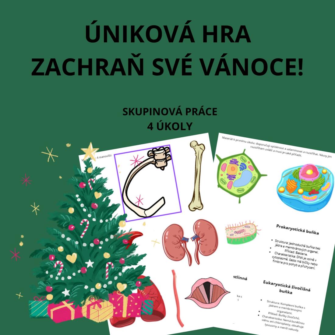 Materiál - Úniková hra - Zachraň své Vánoce