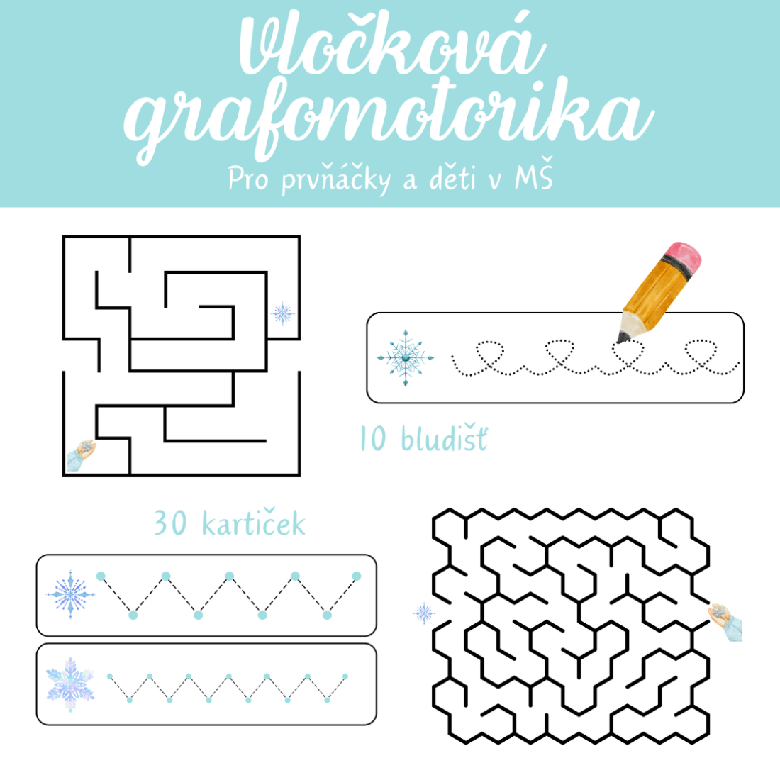 Vločková grafomotorika | Učitelnice