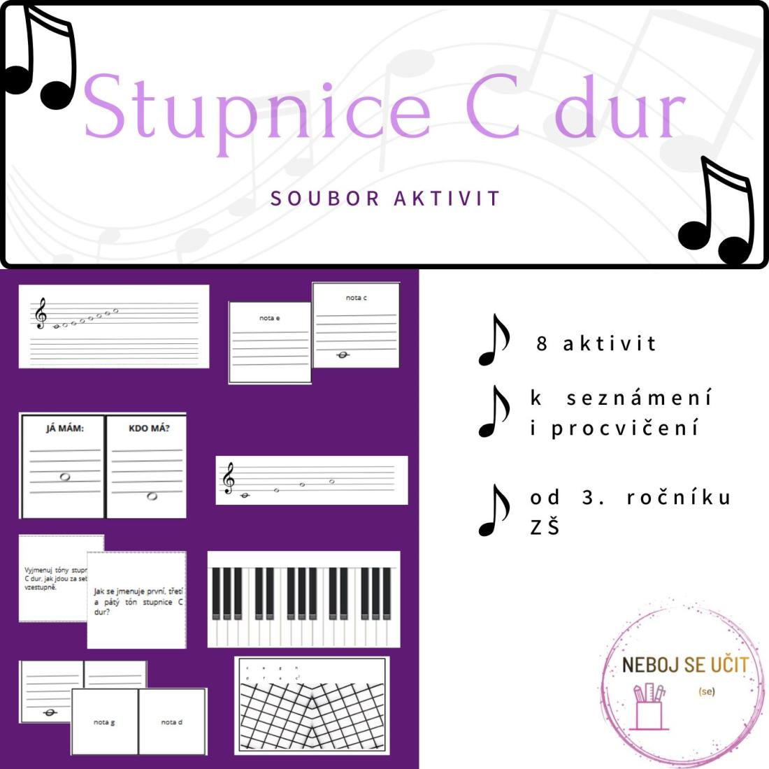 Stupnice C dur - soubor aktivit | Učitelnice