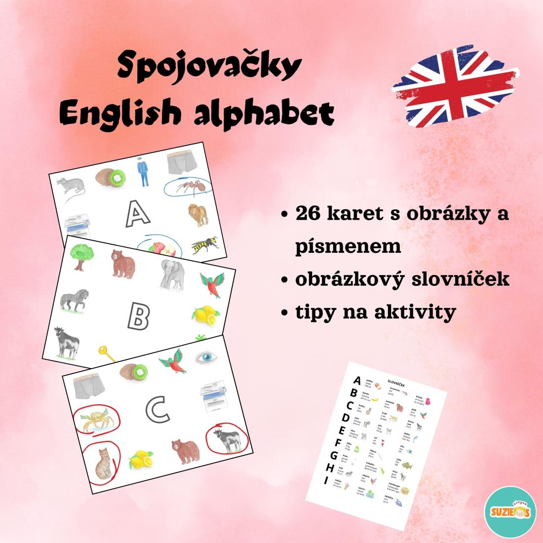 Spojovačky - anglická abeceda | Učitelnice