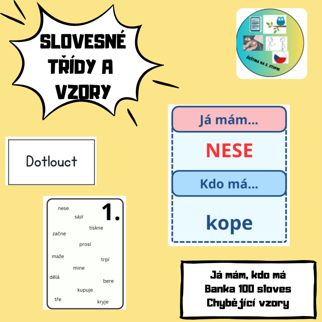 Slovesné třídy a vzory | Učitelnice