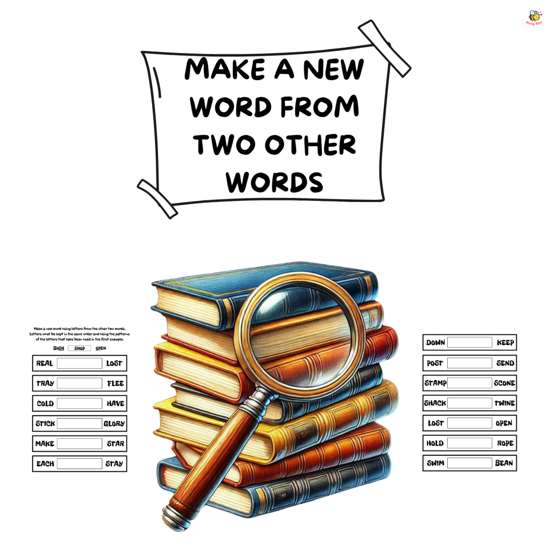 MAKE A NEW WORD FROM TWO OTHER WORDS | Učitelnice
