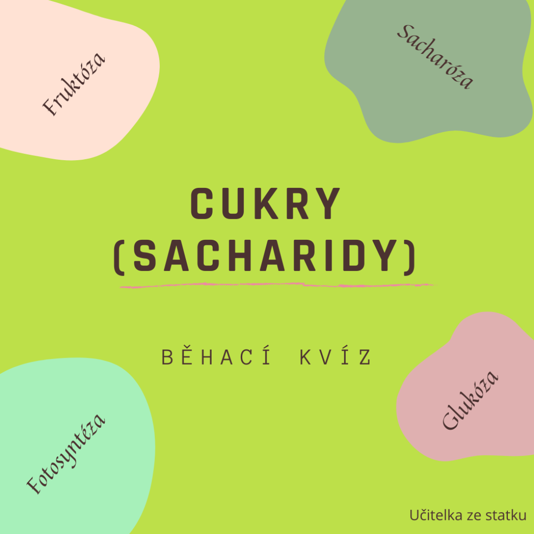 Cukry (sacharidy) - běhací kvíz | Učitelnice