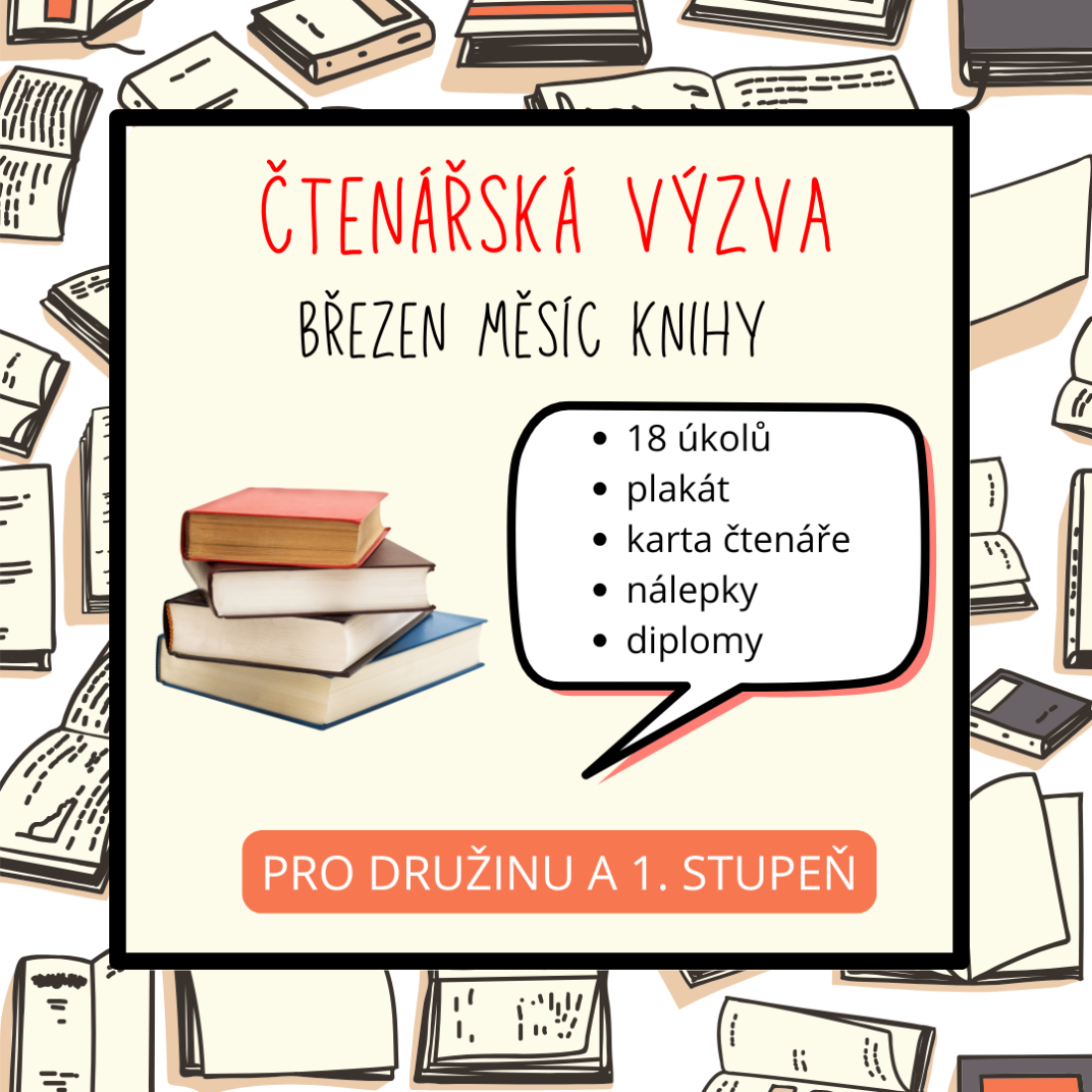 Čtenářská výzva - březen měsíc knihy | Učitelnice