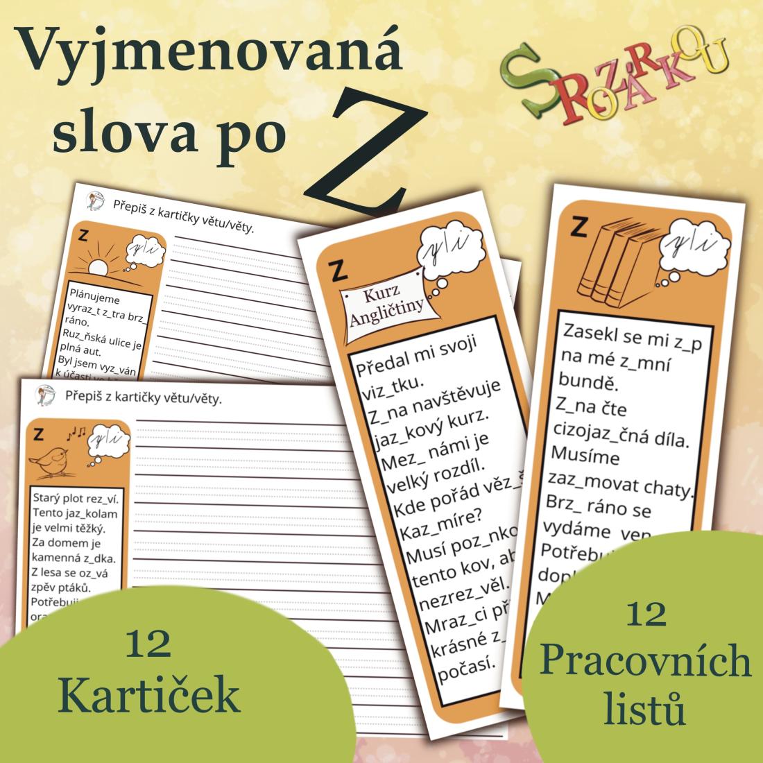 Vyjmenovaná slova po Z | Učitelnice