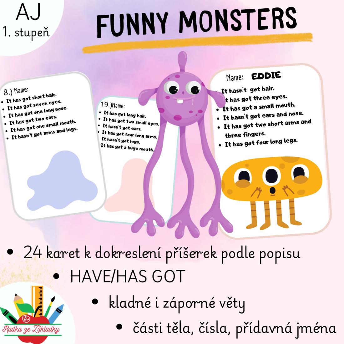 Funny Monsters - Have got, Parts of the Body | Učitelnice