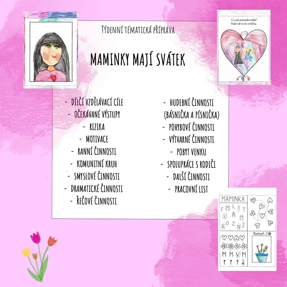 Tematická příprava Maminky mají svátek | Učitelnice