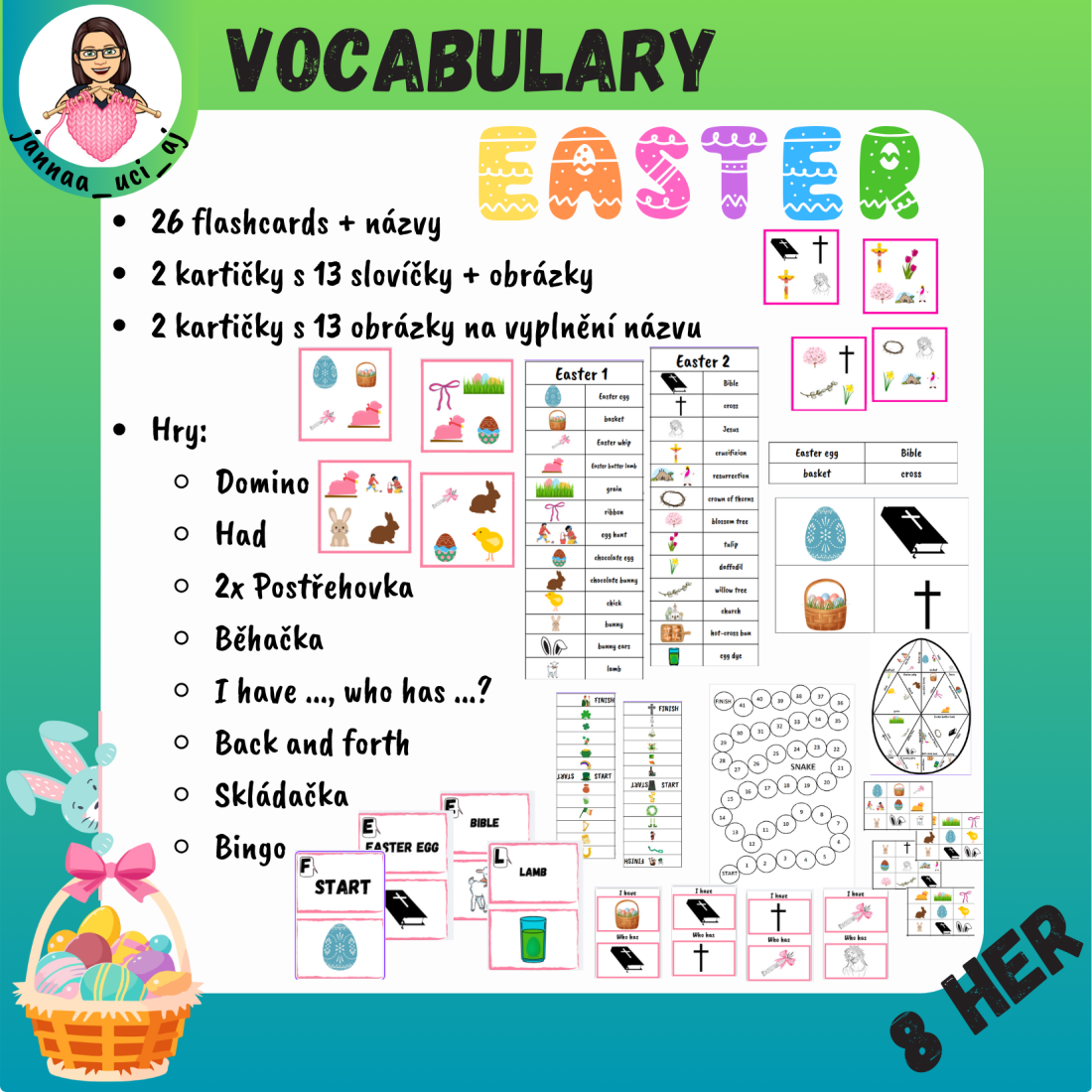 AJ - Easter/Spring - vocabulary | Učitelnice