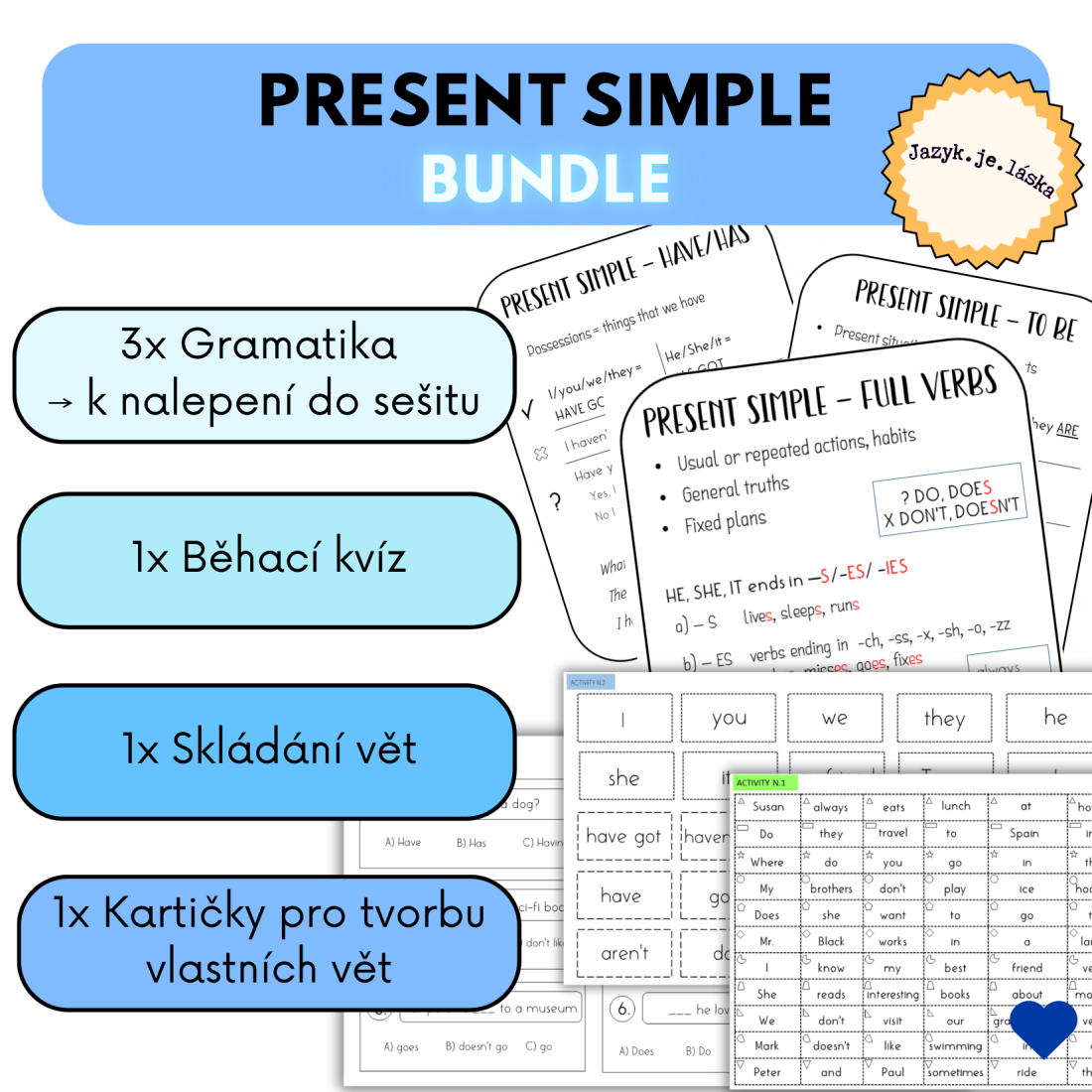 Materiál - Present simple - bundle