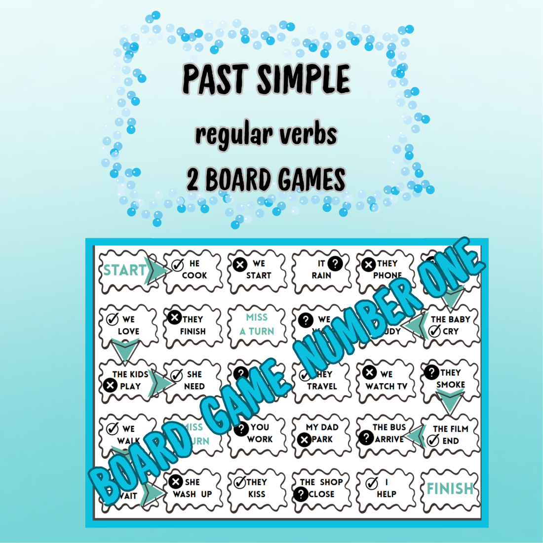 Past simple & regular verbs (board games) | Učitelnice