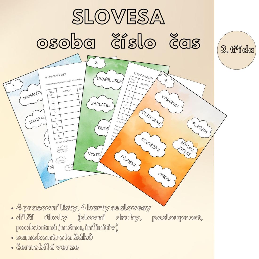 Slovesa - osoba, číslo, čas | Učitelnice