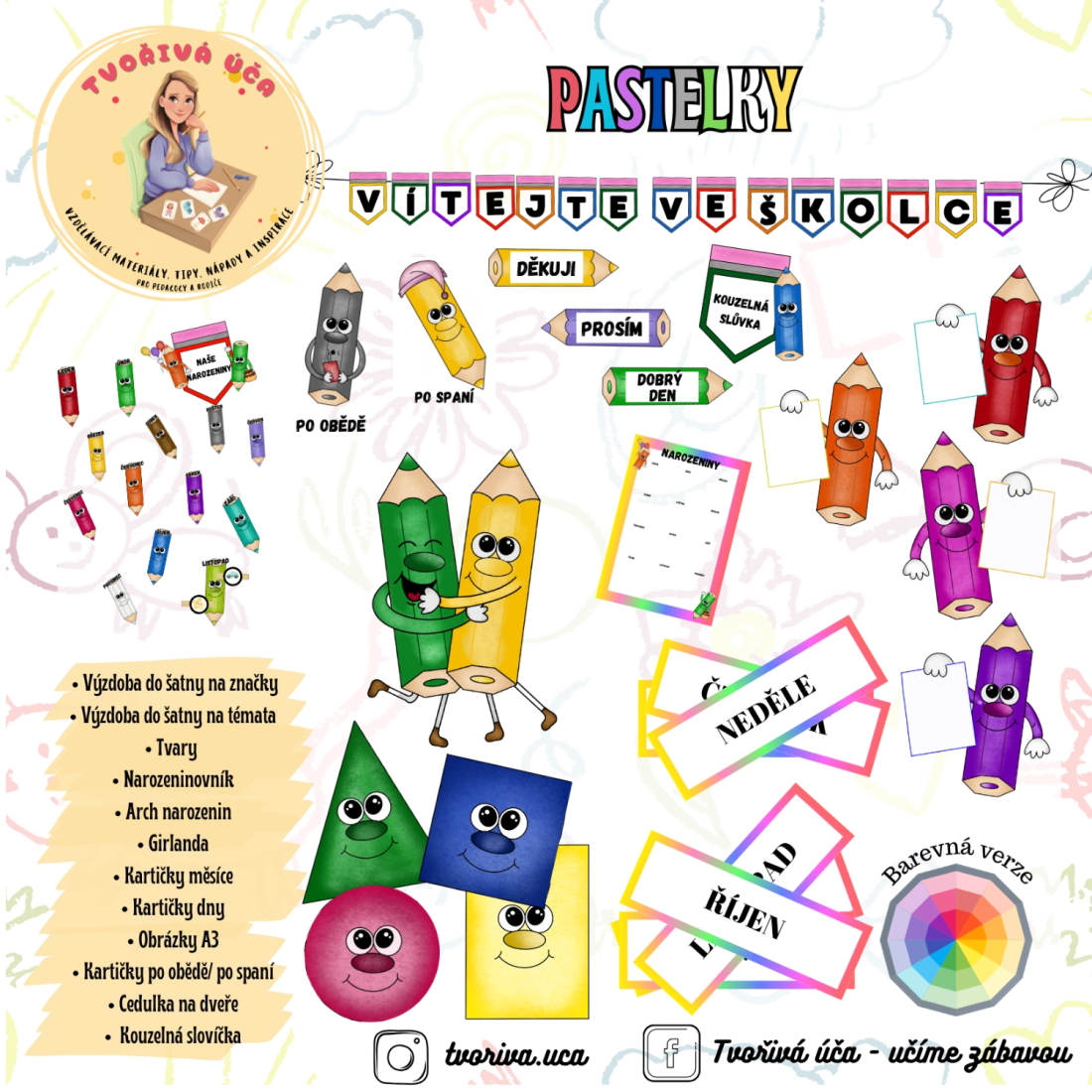 Výzdoba Pastelky | Učitelnice